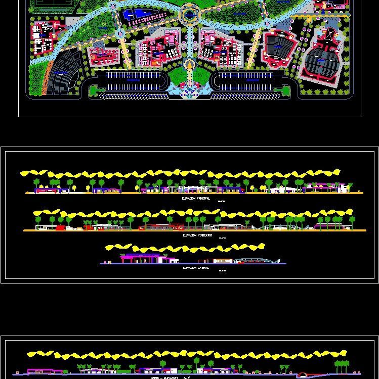 Tourist Center DWG Section for AutoCAD • Designs CAD