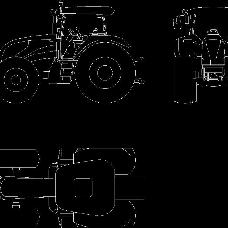 Tractor Landini 7-215 - 2D DWG Plan for AutoCAD • Designs CAD
