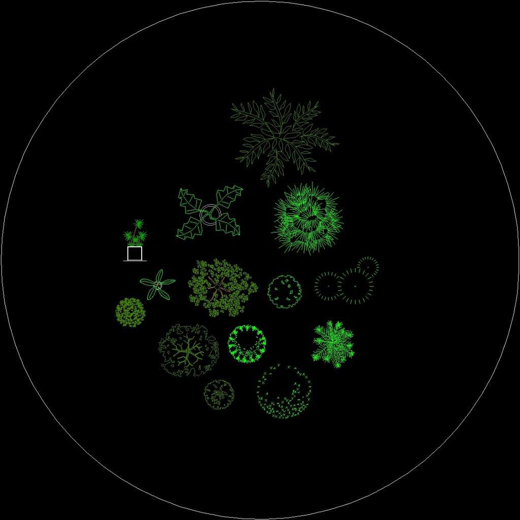 Trees And Plants DWG Block for AutoCAD • Designs CAD
