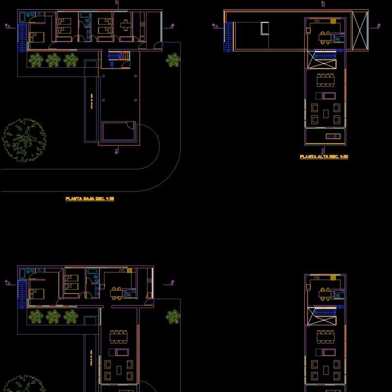 Two-Storey House DWG Detail for AutoCAD • Designs CAD