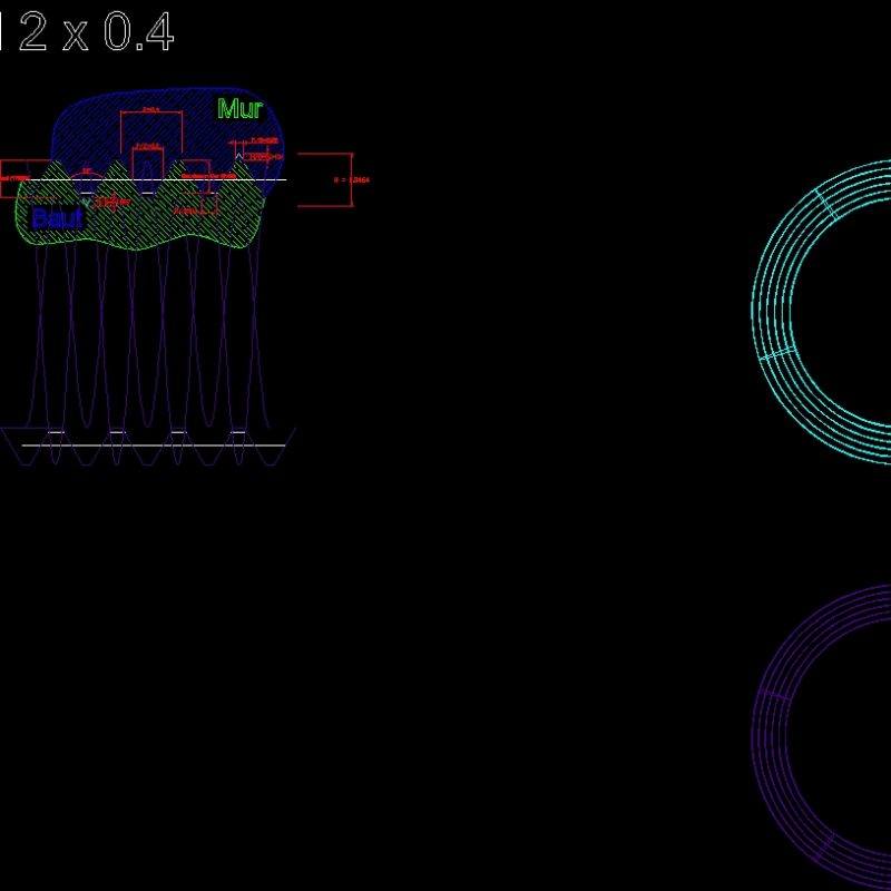 Ulir M2 X 04 (Standard Iso Metric) 3D DWG Elevation for AutoCAD ...