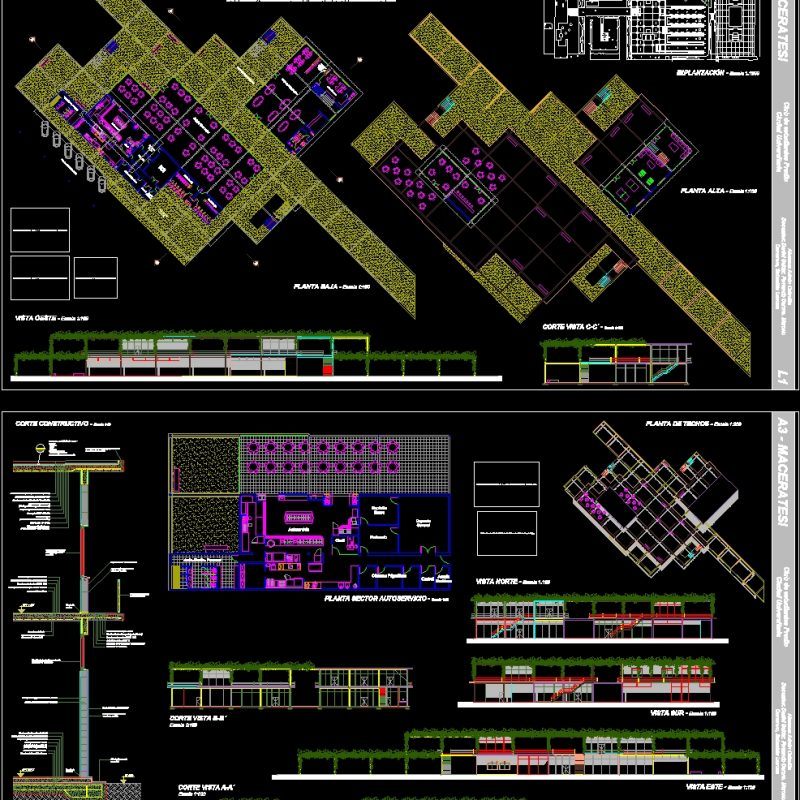University Dining Hall DWG Full Project for AutoCAD | DesignsCAD