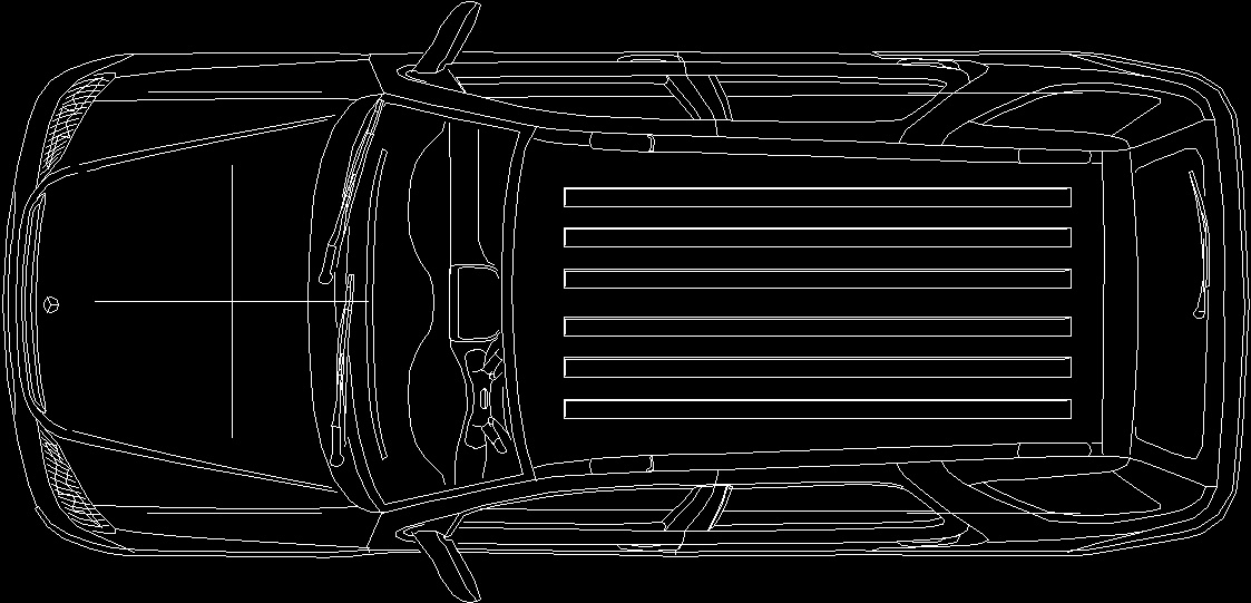 Upper Viewcar Mercedes Benz M-Klasse - DWG Block for AutoCAD • Designs CAD