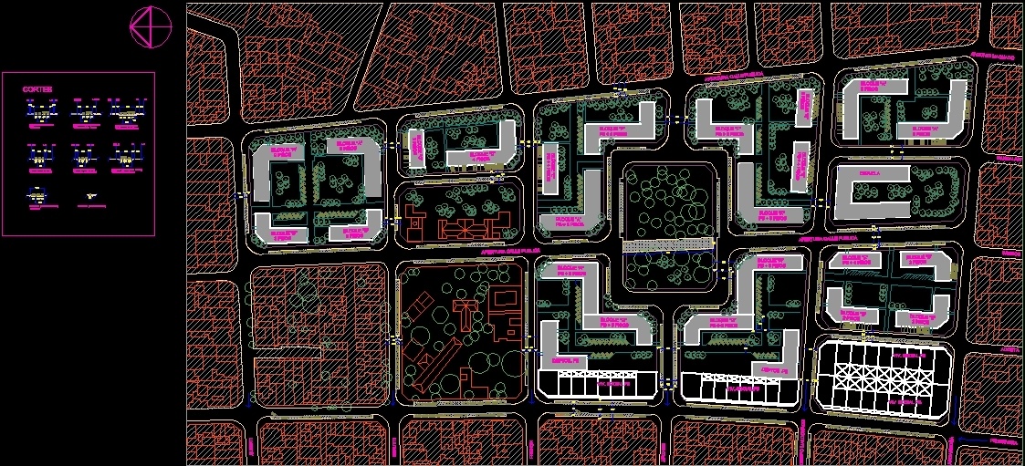 Urbanization Neighborhood Social DWG Full Project for AutoCAD • Designs CAD