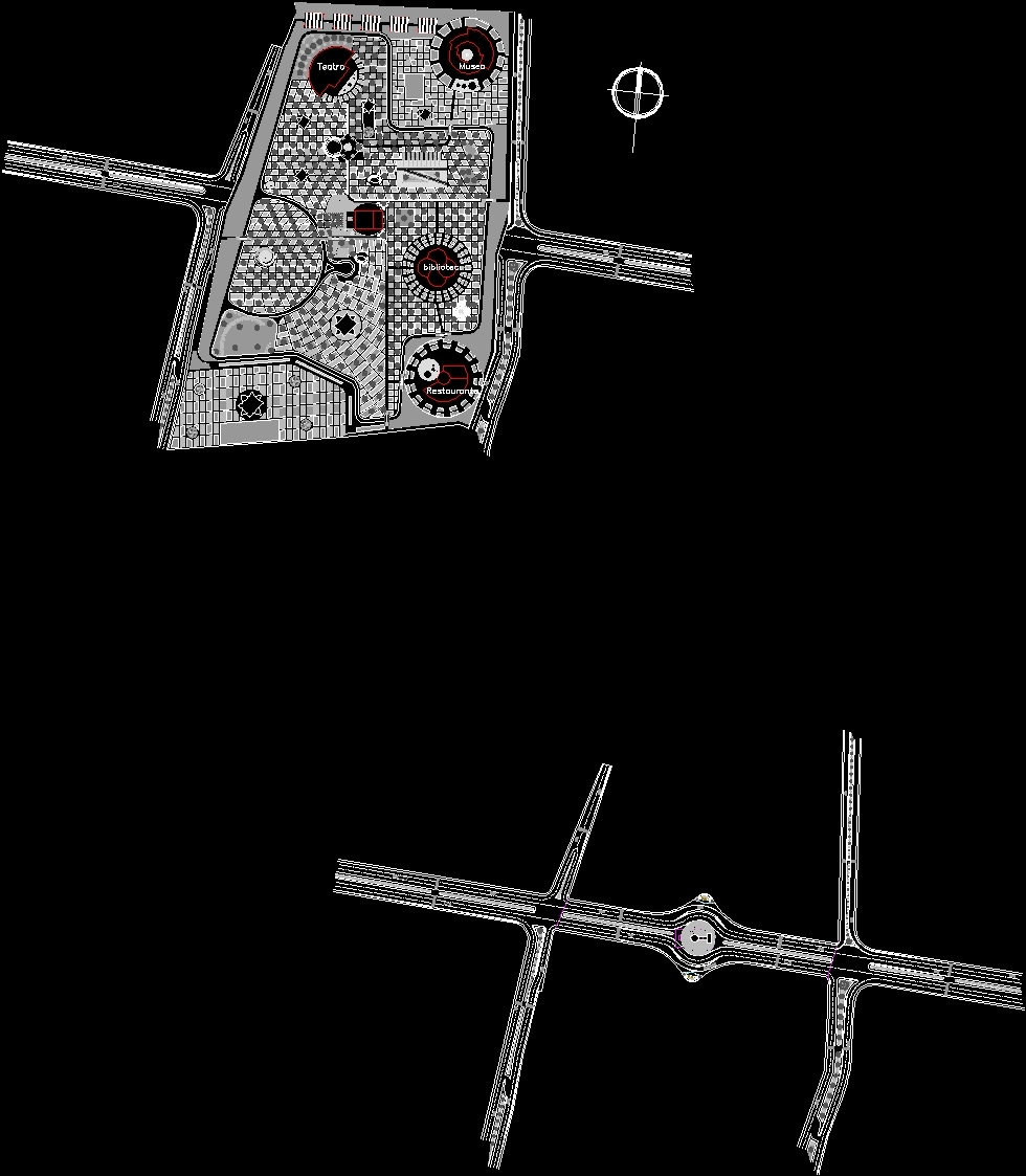Urbanpark, 12 Hectares, Cycle Track, Pachuca, Mexico DWG Block for ...