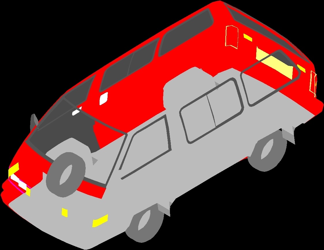 Utilitary Type Van 3D DWG Model for AutoCAD • Designs CAD