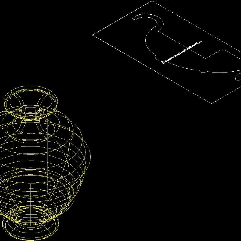 Vase With Hole 3D DWG Model for AutoCAD | DesignsCAD