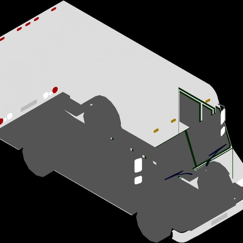 Vehicle Van Medium 3D DWG Model for AutoCAD • Designs CAD