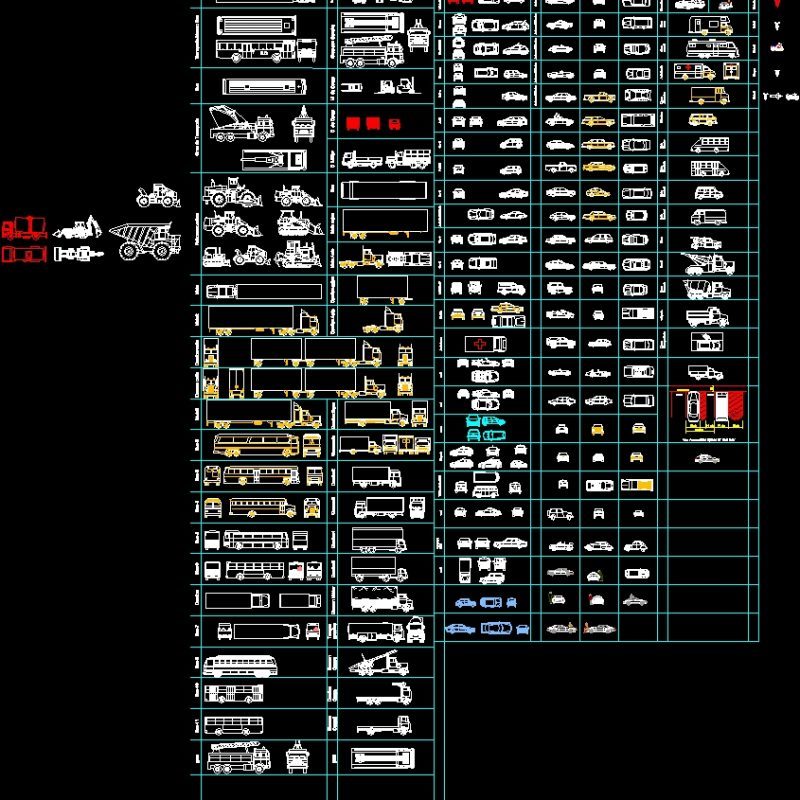 Vehicles - All Types 2D DWG Block for AutoCAD • Designs CAD