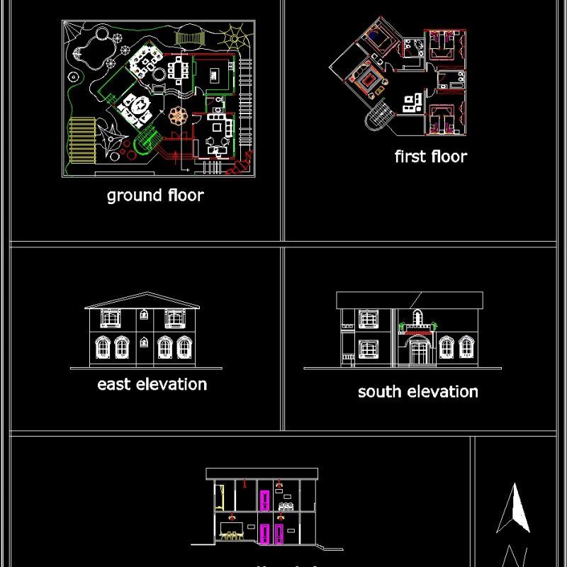 Villa DWG Plan for AutoCAD • Designs CAD