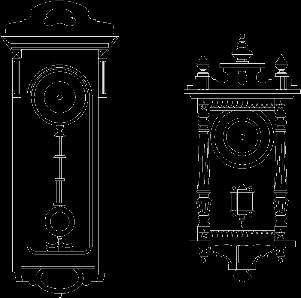 Wall Clocks DWG Block for AutoCAD • Designs CAD