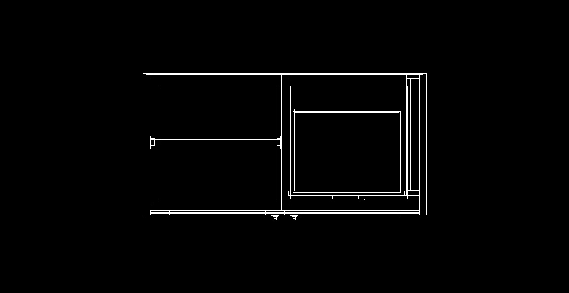 Wardrobe With 2 Doors DWG Block for AutoCAD • Designs CAD