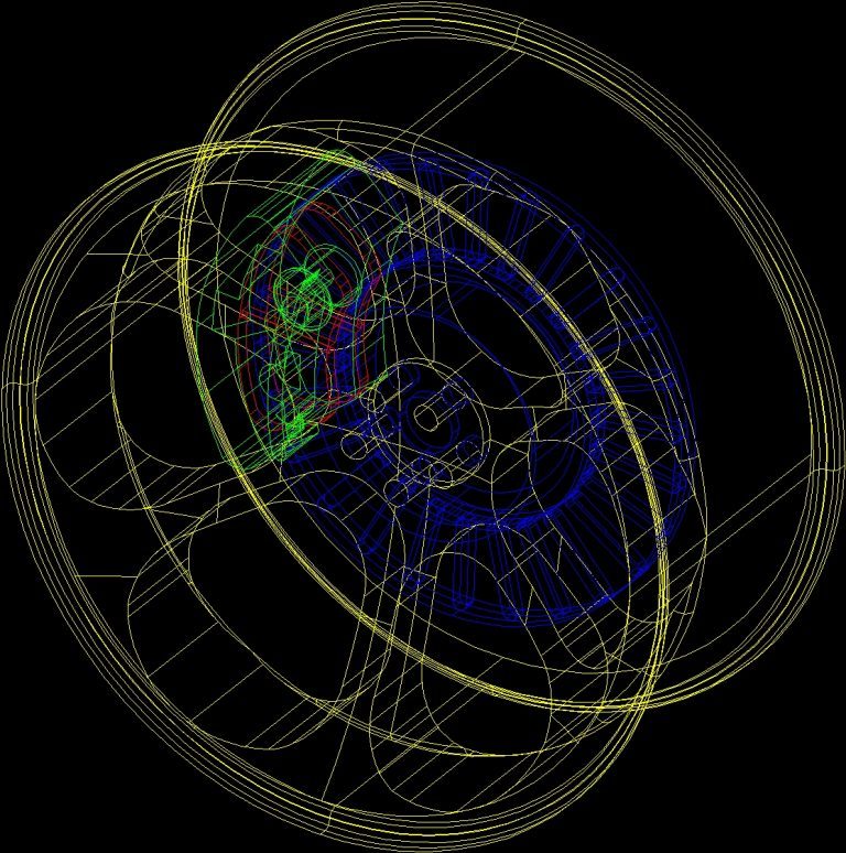 Wheel Rim, Disk Brake DWG Block for AutoCAD • Designs CAD