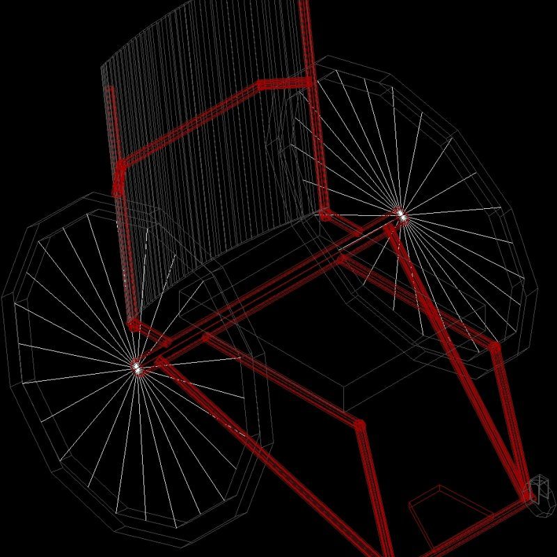 Wheelchair 3D DWG Model for AutoCAD • Designs CAD