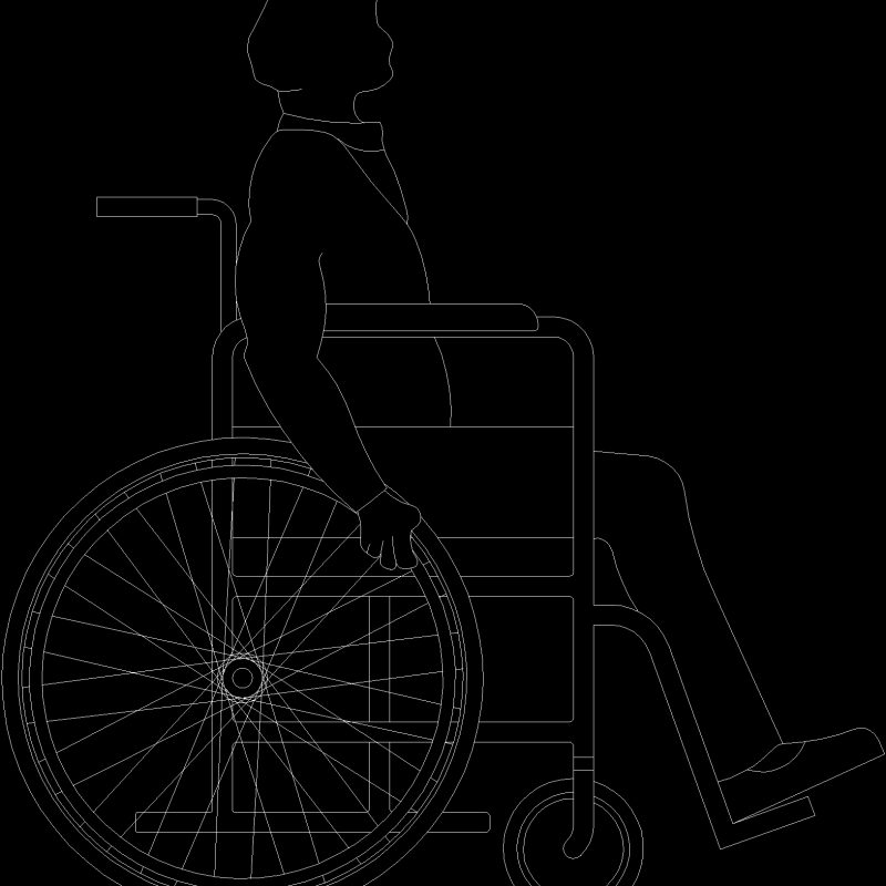 Wheelchair DWG Block for AutoCAD • Designs CAD
