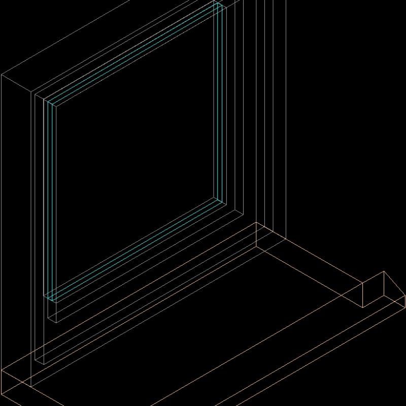 Window 60x60 Cm 3D DWG Model for AutoCAD • Designs CAD