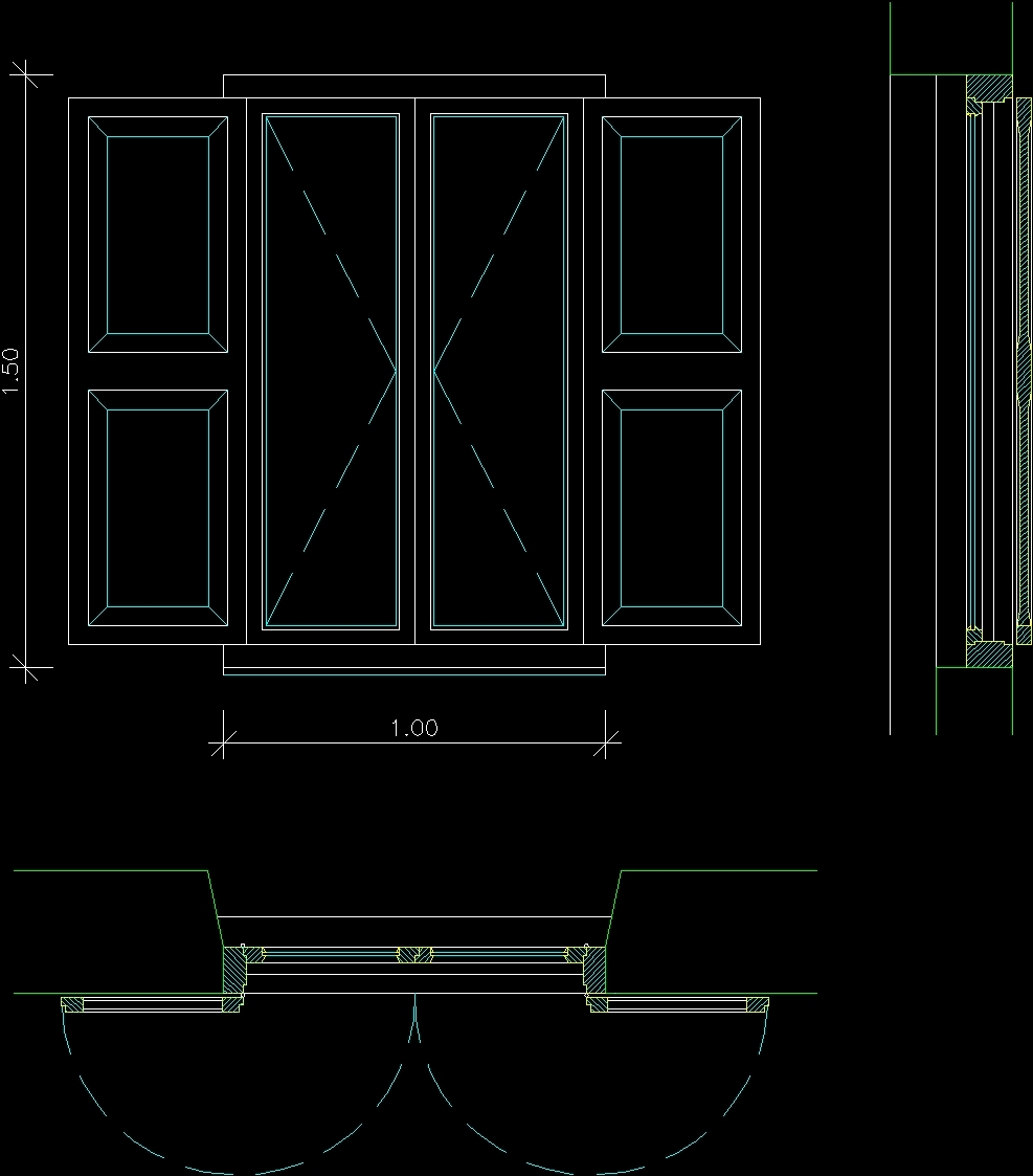 Window DWG Plan for AutoCAD • Designs CAD