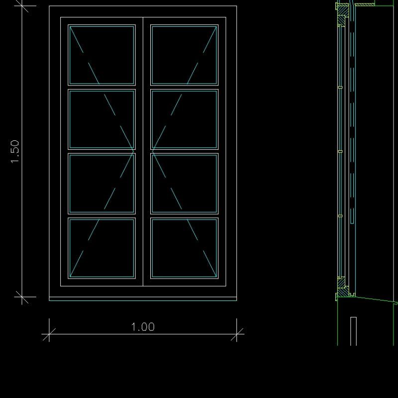 Window DWG Plan for AutoCAD • Designs CAD