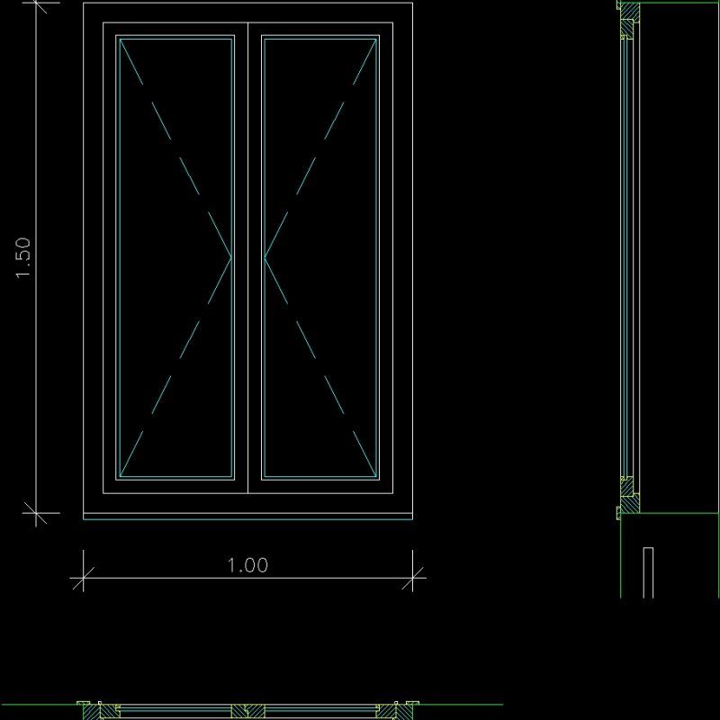 Window DWG Plan for AutoCAD • Designs CAD