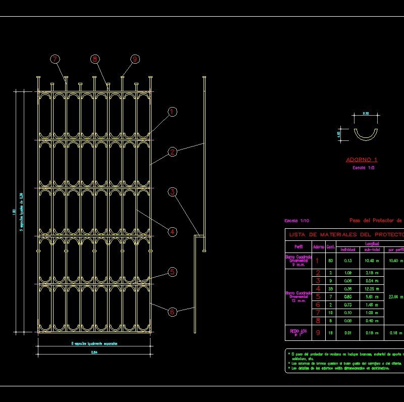 Window Forged Grill DWG Detail for AutoCAD • Designs CAD