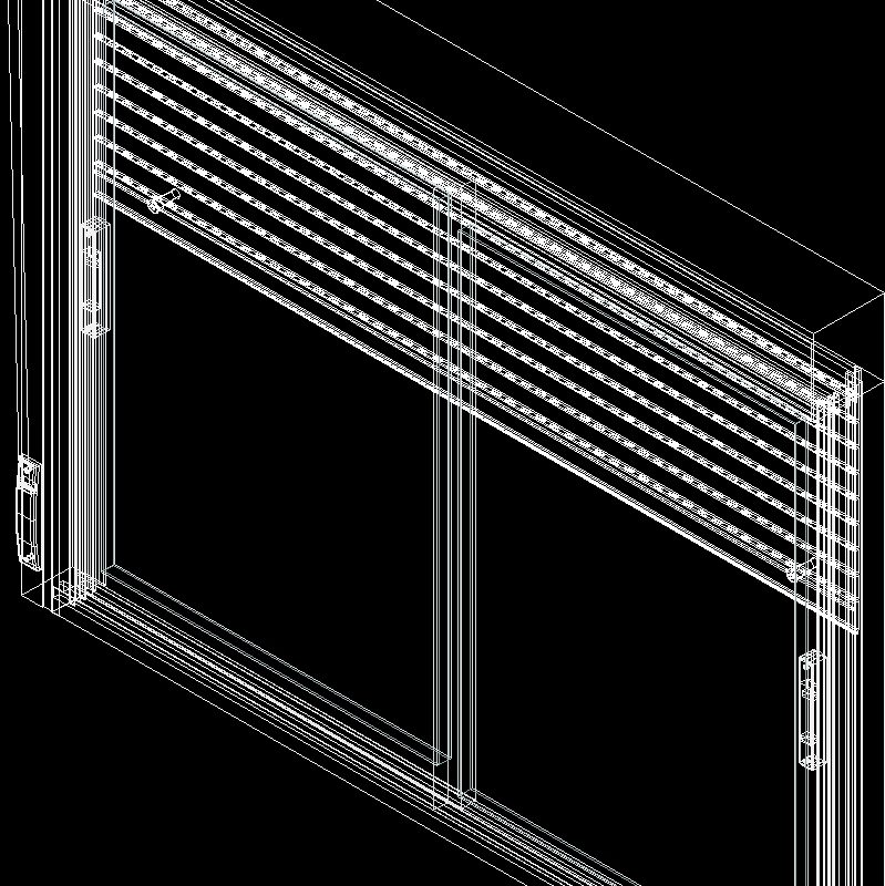 Window In Aluminium 3D DWG Model for AutoCAD • Designs CAD