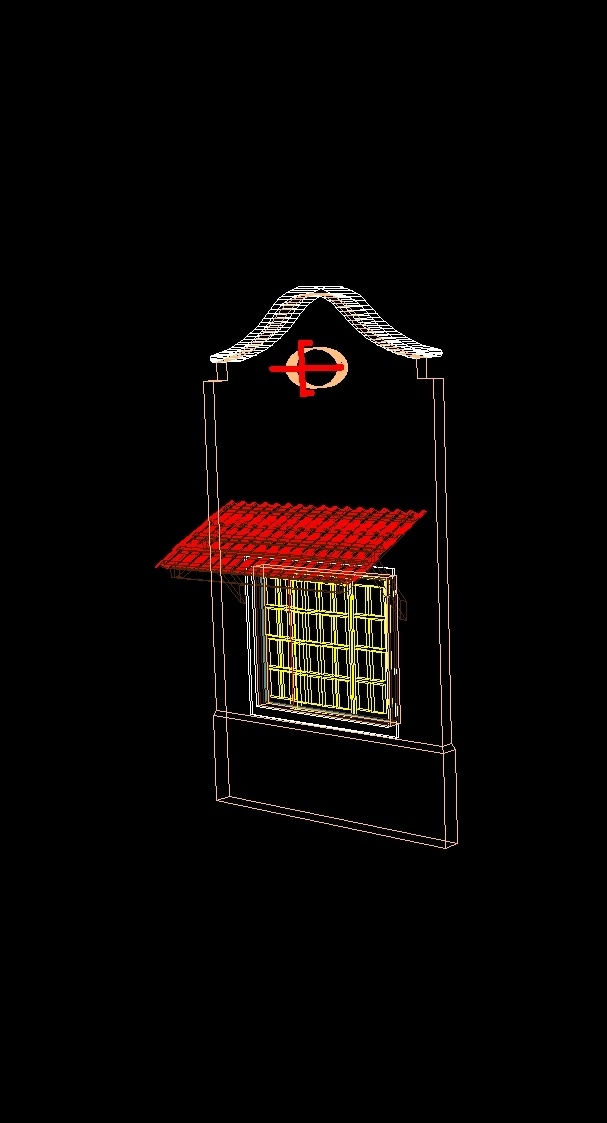 Window With Distributed Glass 3D DWG Model for AutoCAD • Designs CAD