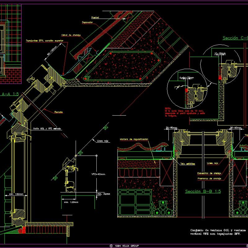 Windows At Ijclined Roofs - Velux 1010 DWG Block for AutoCAD • Designs CAD