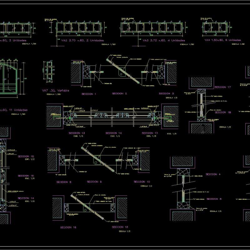 Windows Details DWG Plan for AutoCAD • Designs CAD