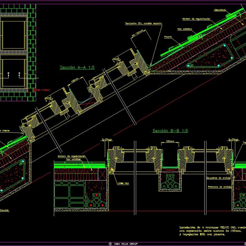 Windows Inclined Roofs 1009 DWG Block for AutoCAD • Designs CAD
