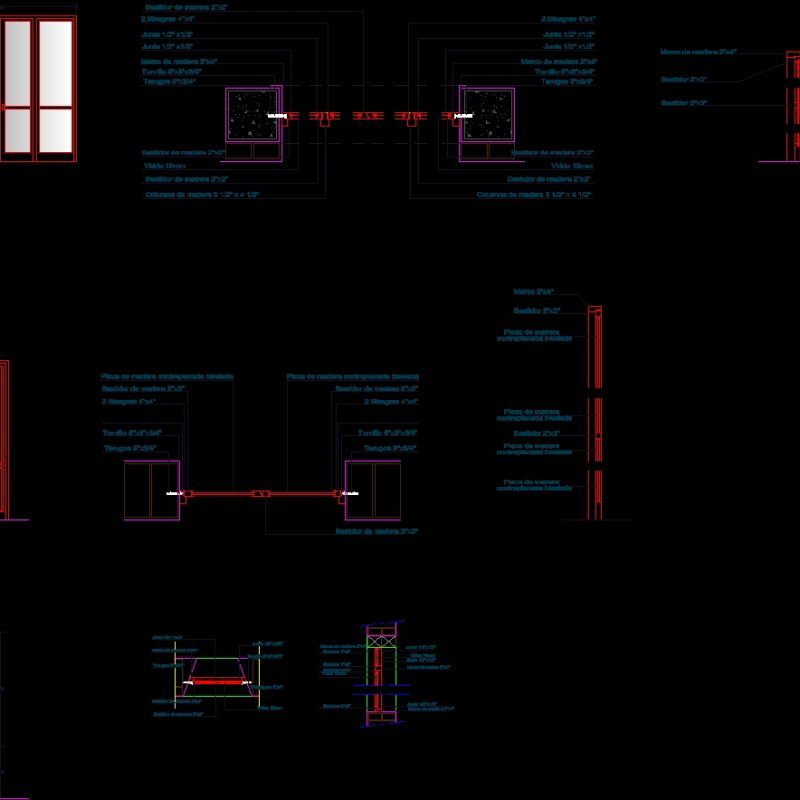 Wood Framing--Windows, Lintels And Doors DWG Detail for AutoCAD ...