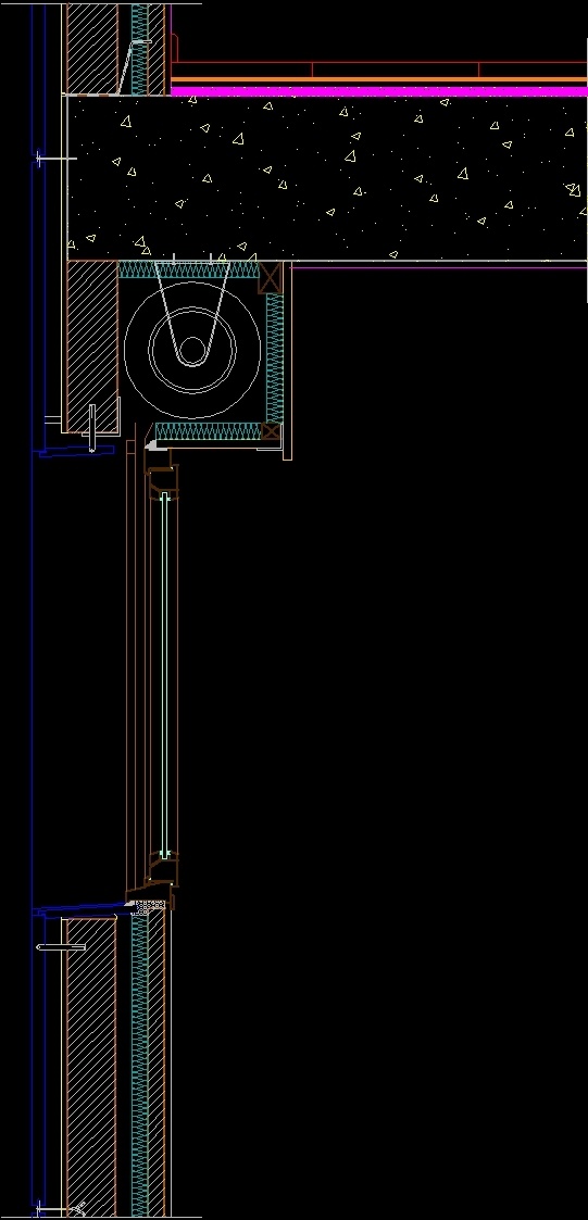 Wood Window Section On Faccade DWG Section for AutoCAD • Designs CAD
