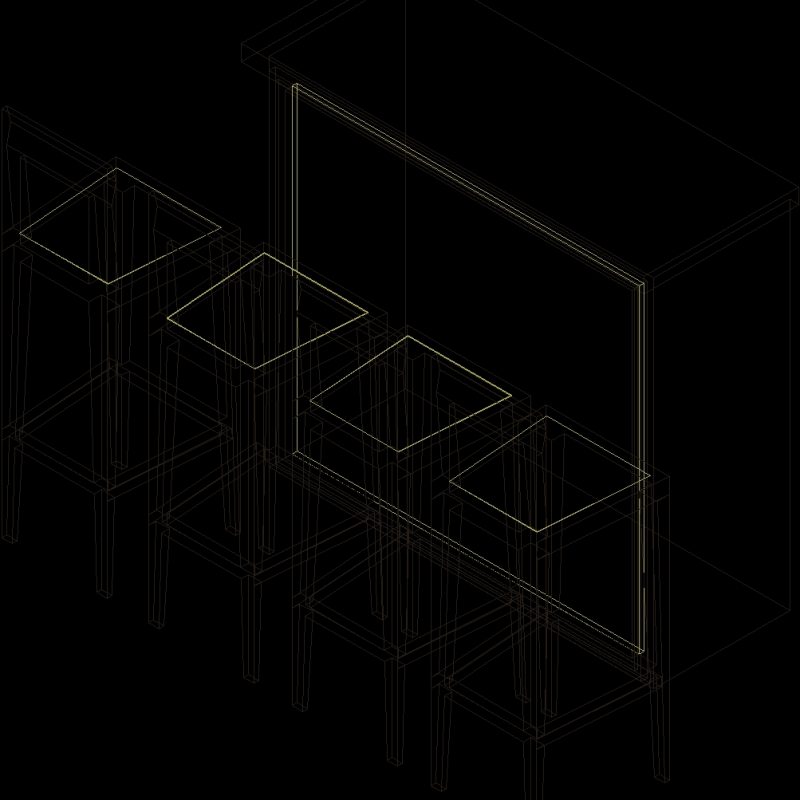 Wooden Bar DWG Block for AutoCAD • Designs CAD