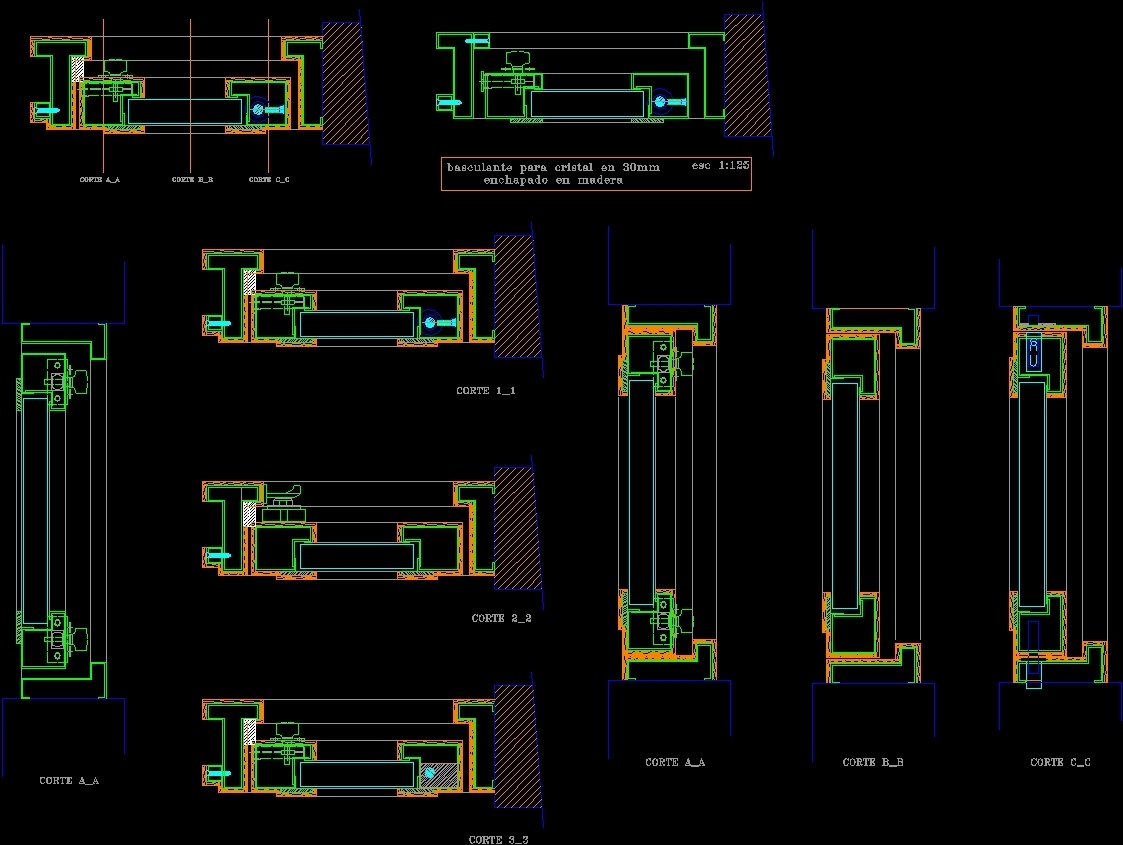 Wooden Window DWG Plan For AutoCAD Designs CAD