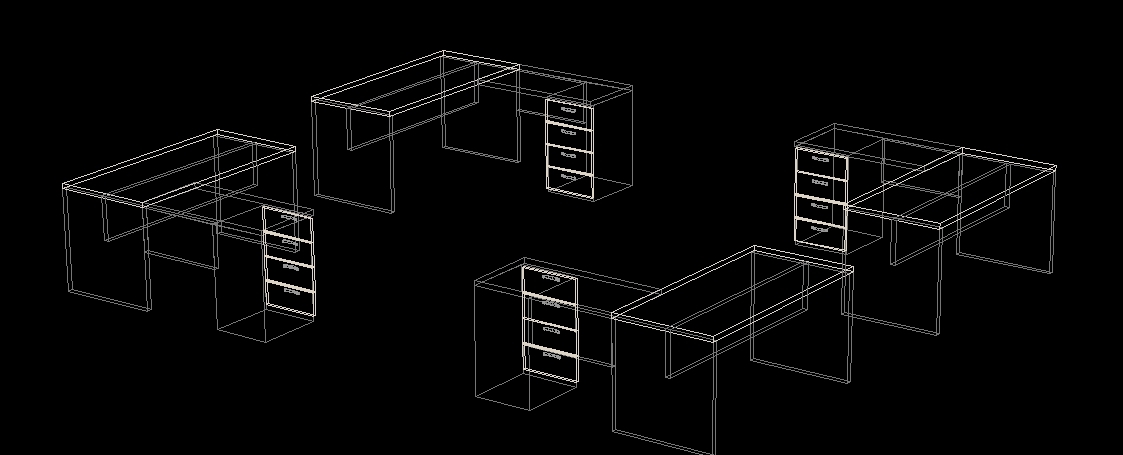 Work Station Office 3D DWG Model for AutoCAD • Designs CAD