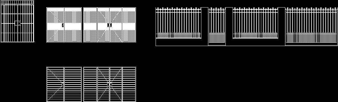 Wrought Iron Security Gates--Various Styles DWG Plan for AutoCAD ...