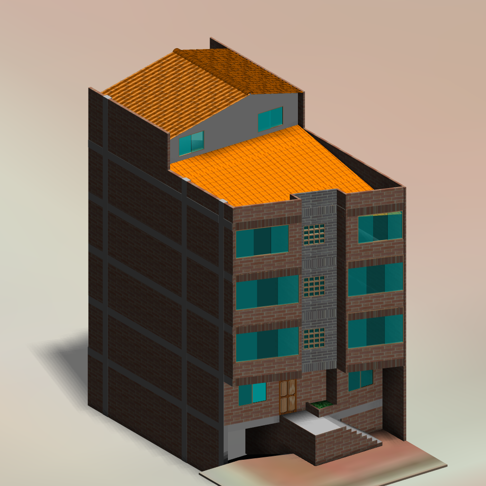 Apartment Building 3D DWG Model for AutoCAD • Designs CAD