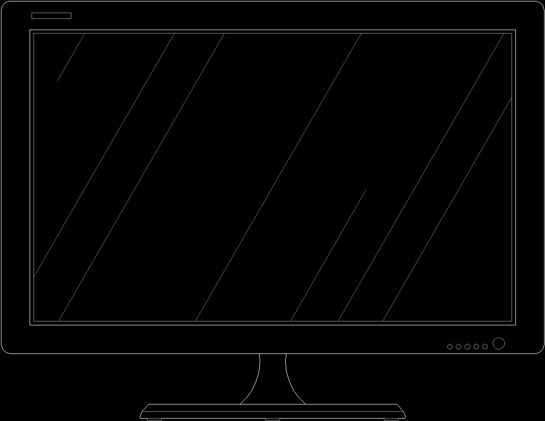 27in Lcd Monitor - Elevation 2D DWG Elevation for AutoCAD • Designs CAD