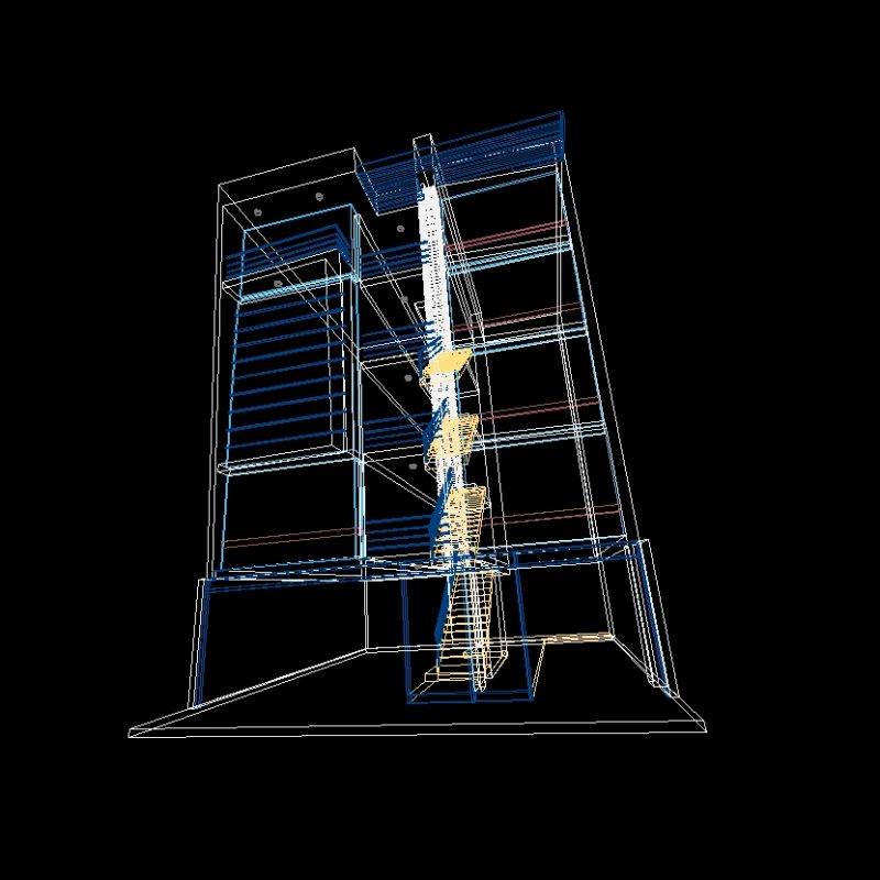 Apartment Building 3D DWG Model for AutoCAD • Designs CAD