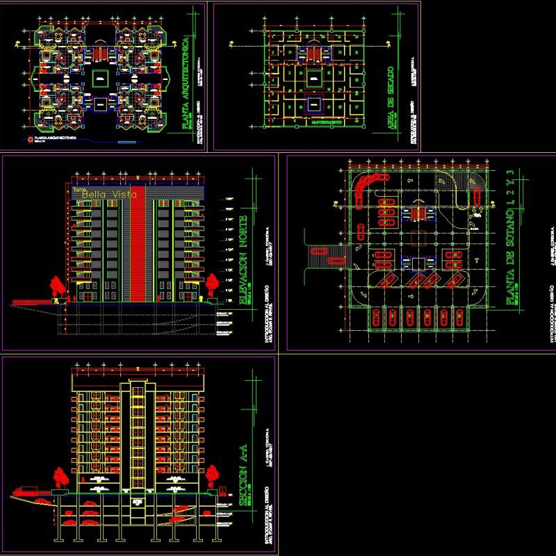 Apartments Tower DWG Section for AutoCAD • Designs CAD