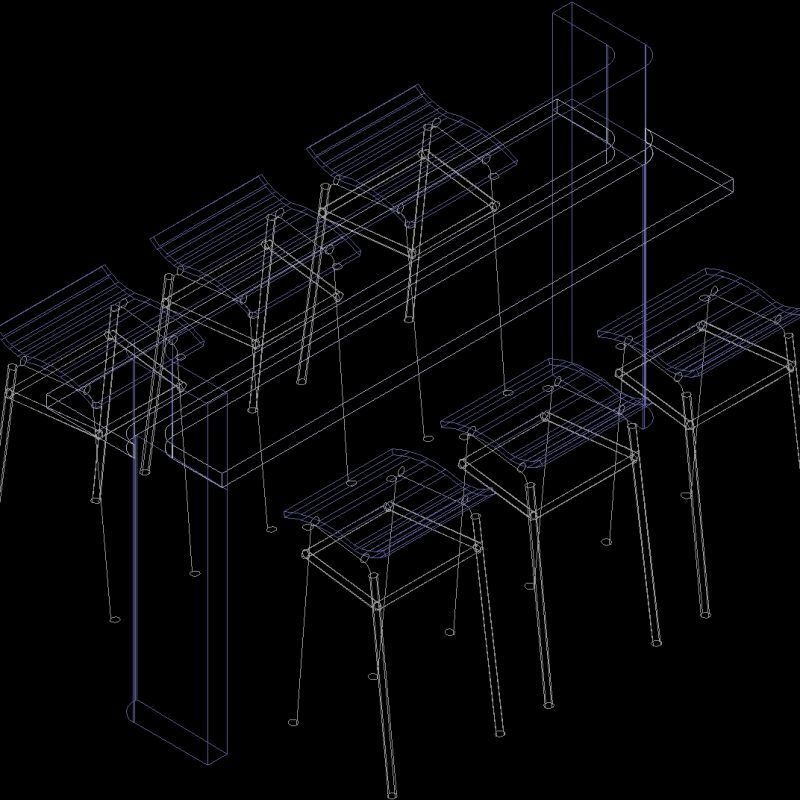Bar 3D DWG Model for AutoCAD • Designs CAD
