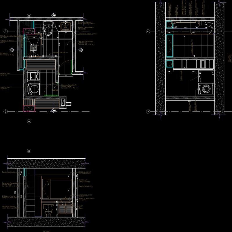 Bathroom - Laundry DWG Plan for AutoCAD • Designs CAD