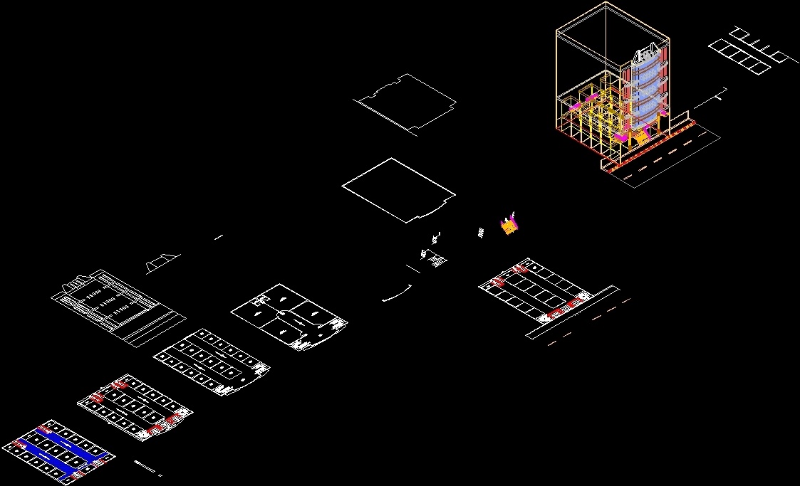 Big Supper Market Square 2D DWG Block for AutoCAD • Designs CAD