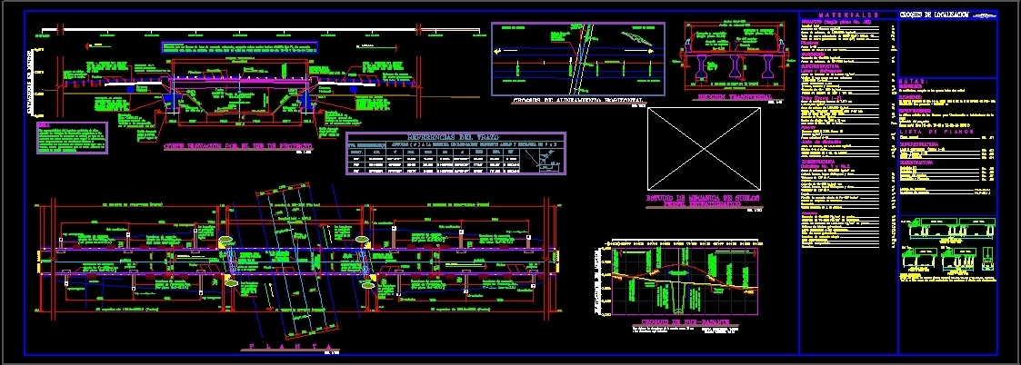 Bridge, Reinforced Concrete Slab On Steel Girders, 30 M, 98 Ft DWG ...