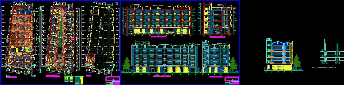 Commercial Building - Stores DWG Section for AutoCAD • Designs CAD