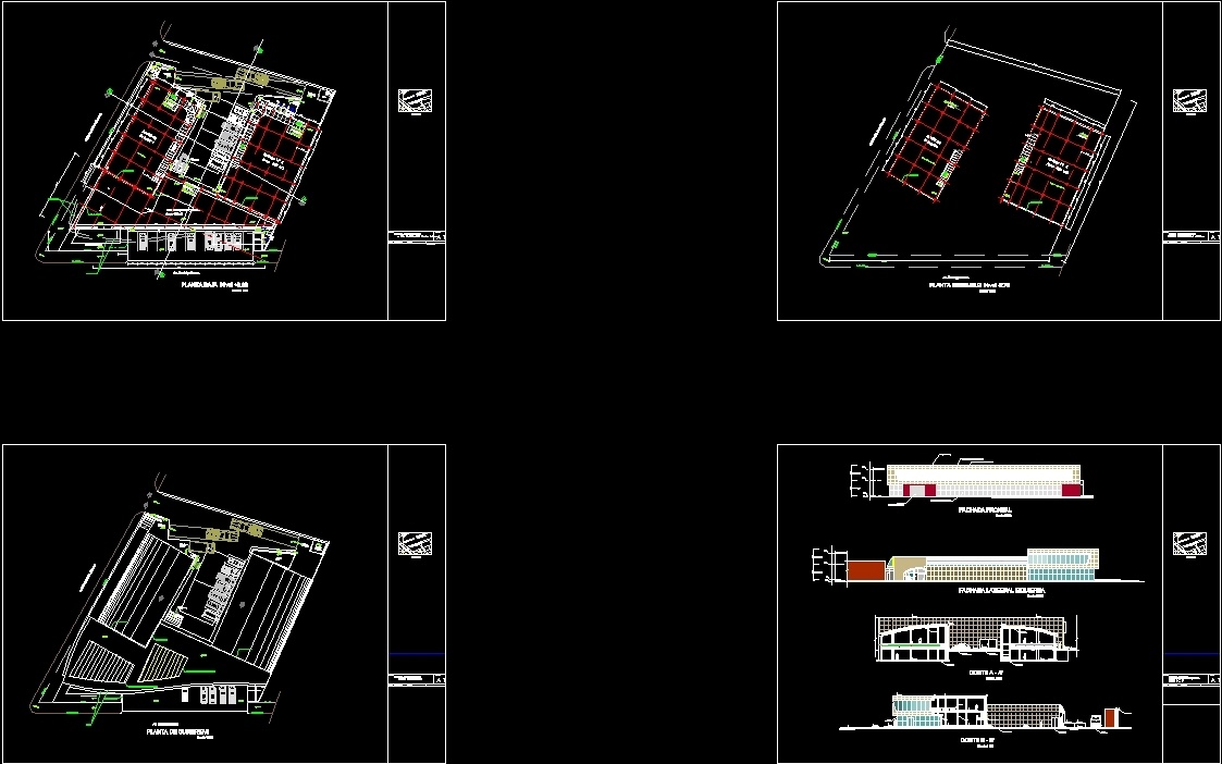 Commercial Building Car Showroom And Warehouse DWG Block for AutoCAD ...