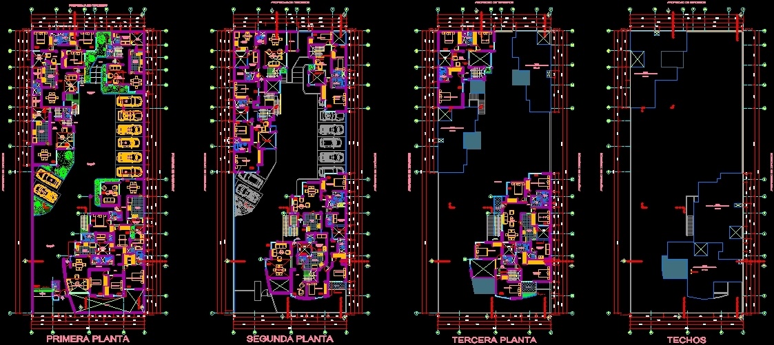 Condo El Golf- Half High Social Level DWG Block for AutoCAD • Designs CAD