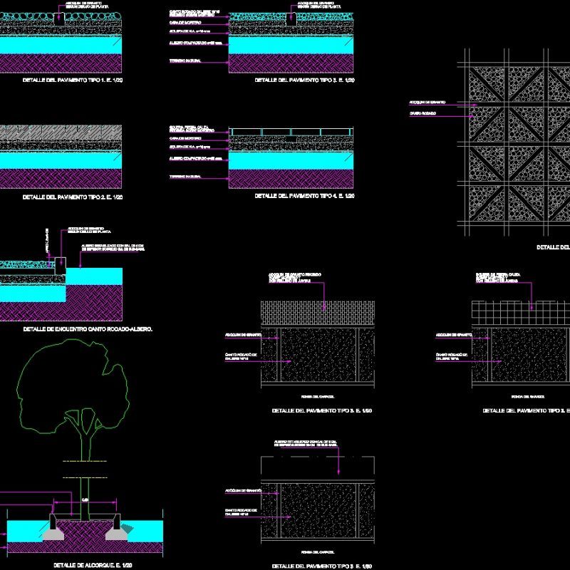 Detail Pavement DWG Section for AutoCAD • Designs CAD