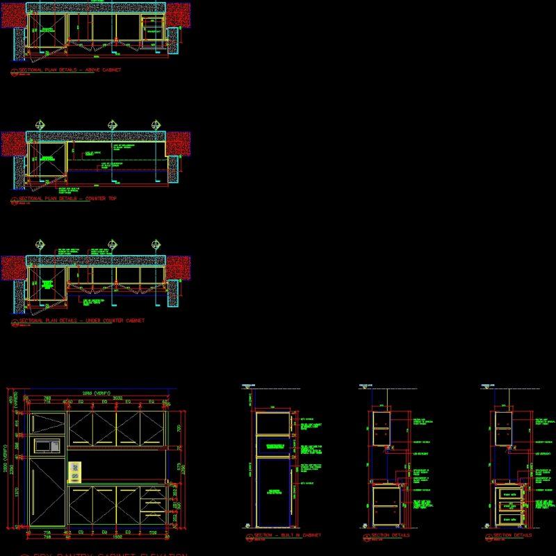 Details Dry Pantry - Pantry Cabinet Details DWG Detail for AutoCAD ...