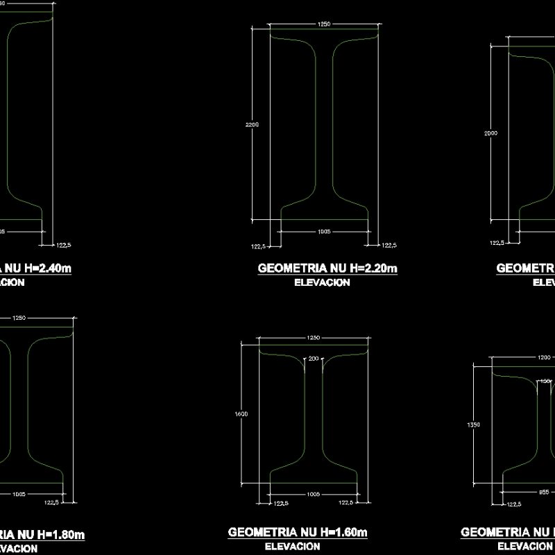 Dimensions Of Prestressed Concrete Bridge Girders, Type Nebraska DWG ...