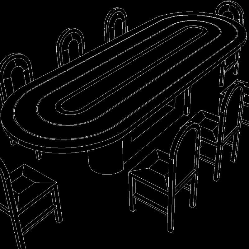 Dining Set DWG Block for AutoCAD • Designs CAD